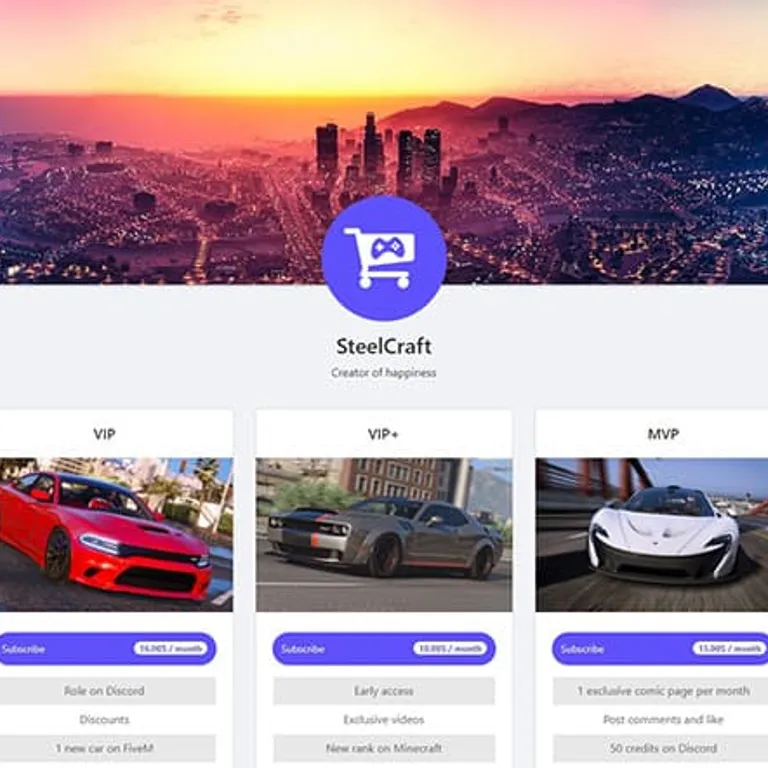 FiveM Donation Webstore script - FiveMods
